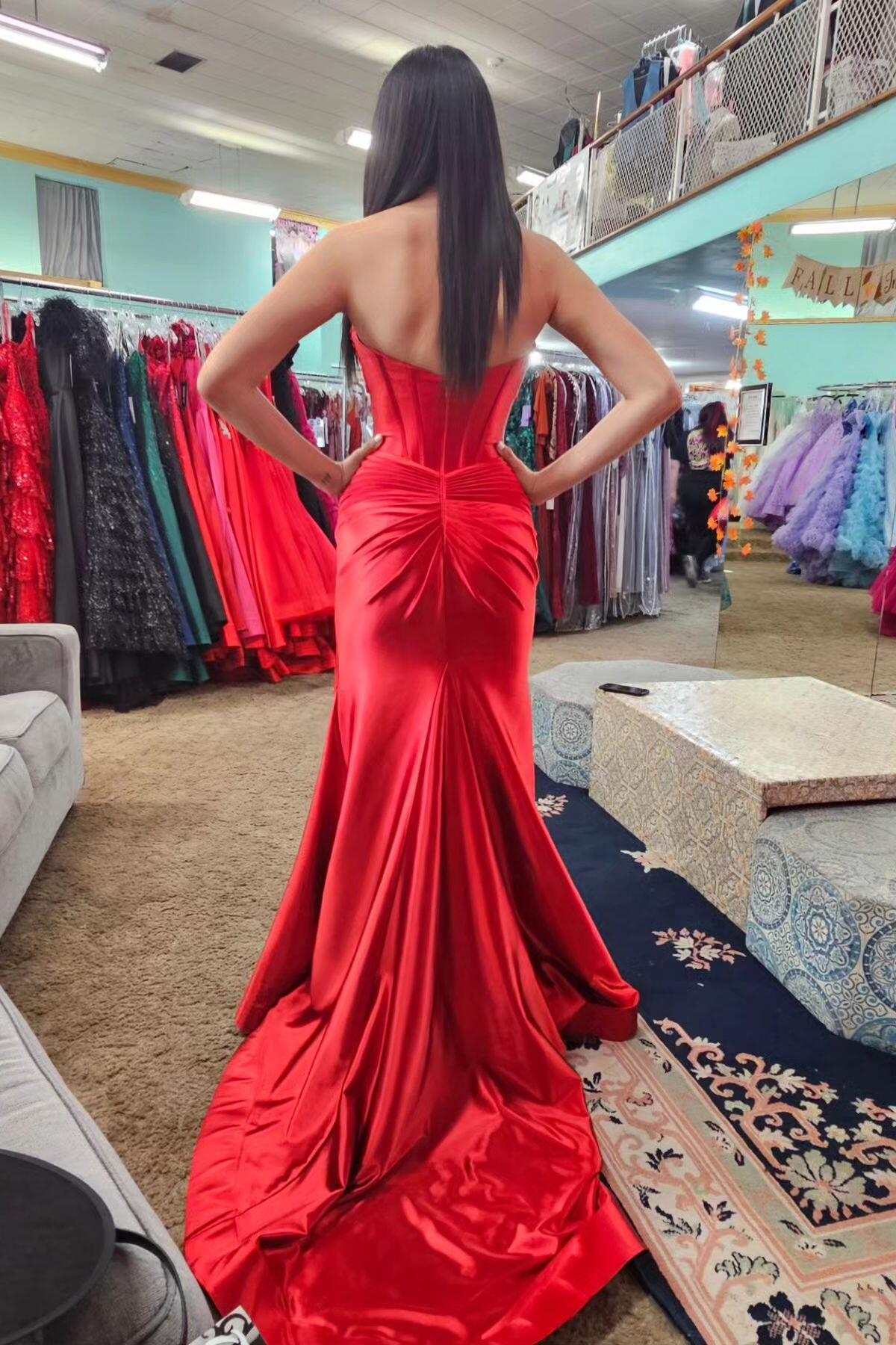 Gorgeous Red Mermaid Long Prom Dress – Dressesforparty